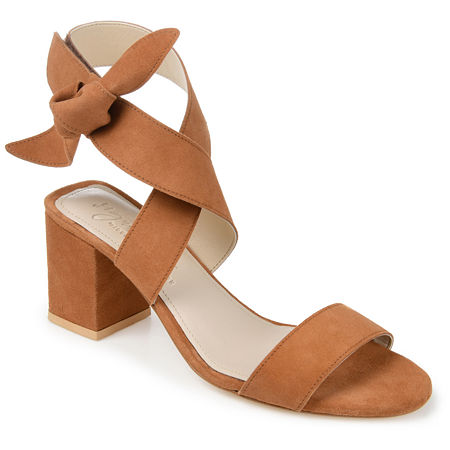 Click here for Journee Signature Hether Womens Round Open Toe Blo... prices