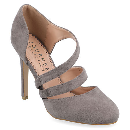 Journee Collection Womens Zeera Heels - Grey