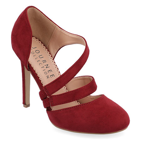 Journee Collection Womens Zeera Heels - Wine