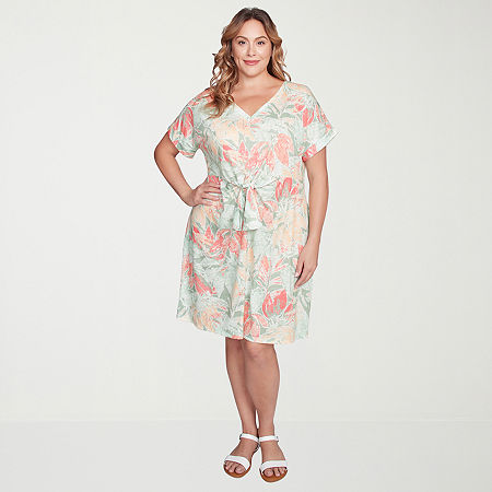 Click here for Larky Lark Womens Midi Floral Plus A-Line Dress  1... prices