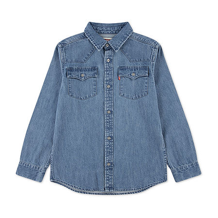 Click here for Levis Big Kid Boys Long Sleeve Regular Fit Button-... prices
