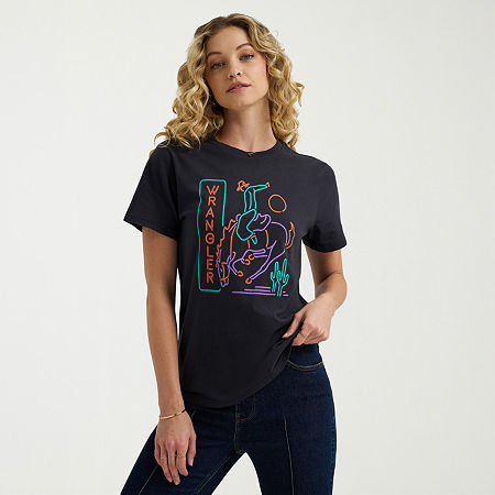 Click here for Wrangler Womens Crew Neck Short Sleeve T-Shirt  X-... prices