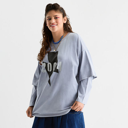 Click here for Joaquina for JCPenney Womens Crew Neck Long Sleeve... prices