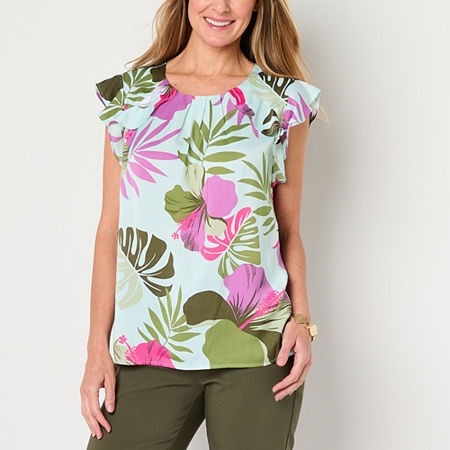 Click here for Liz Claiborne Womens Crew Neck Short Sleeve Satin... prices