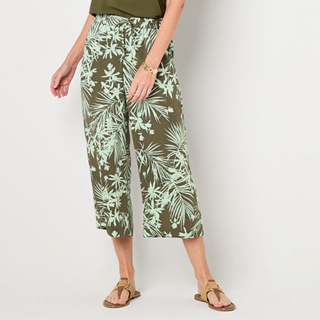 Click here for Liz Claiborne Womens Wide Leg Mid Rise Cropped Pan... prices