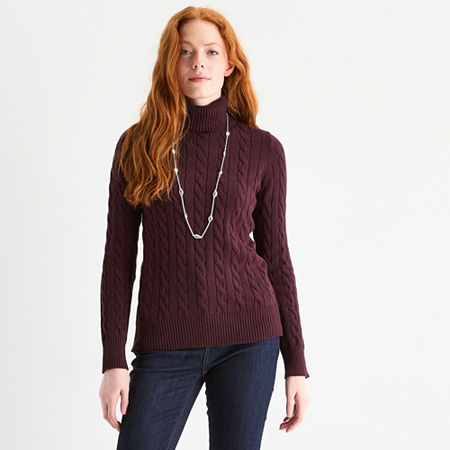 Click here for St. Johns Bay Womens Turtleneck Long Sleeve Pullov... prices