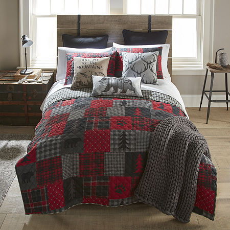Click here for Your Lifestyle Red Forest Reversible Quilt Set prices