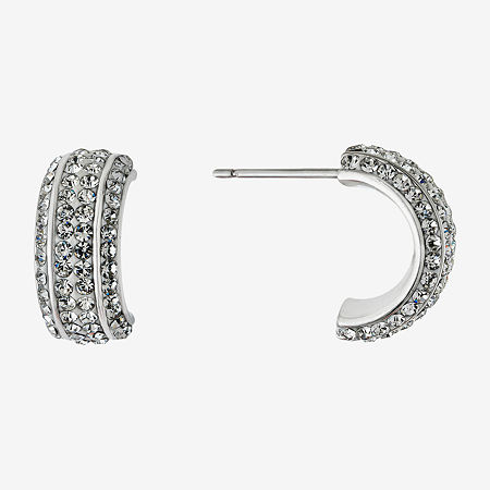 Click here for Sparkle Allure Half Huggie Womens Crystal 15mm Hoo... prices