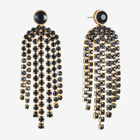 Click here for Bijoux Bar Gold Tone Womens Black Glass Hypoallerg... prices
