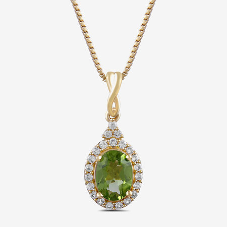 Click here for Womens Genuine Green Peridot 14K Gold Over Silver... prices