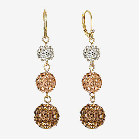 Click here for Monet Jewelry Linear Womens Glass Round Drop Earri... prices