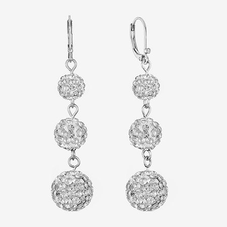 Click here for Monet Jewelry Linear Womens Glass Round Drop Earri... prices