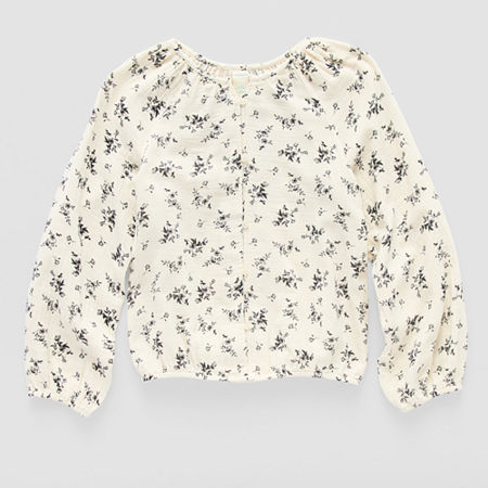 Click here for Thereabouts Little & Big Kid Girls Y Neck Long Sle... prices