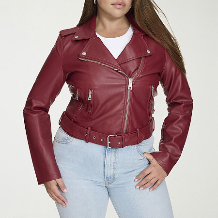 Click here for Levis Plus Size Faux Leather Belted Motorcycle Jac... prices