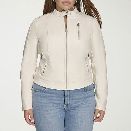 Click here for Levis Plus Size Faux Leather Motocross Racer Jacke... prices