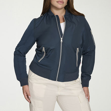 Click here for Levis Trendy Plus Size Melanie Bomber Jacket - Nav... prices