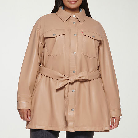 Click here for Levis Trendy Plus Size Belted Jacket - Biscotti prices