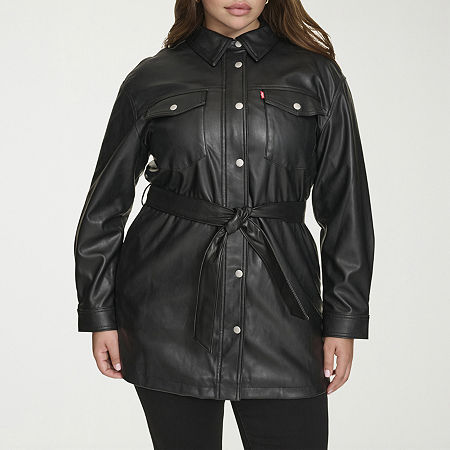 Click here for Levis Trendy Plus Size Belted Jacket - Black prices