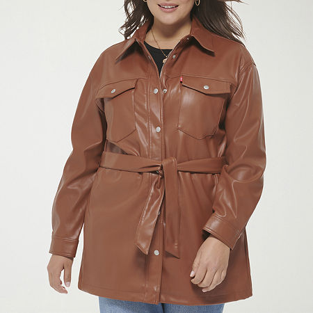 Click here for Levis Trendy Plus Size Belted Jacket - Camel prices