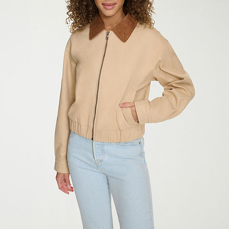 Levis Womens Corduroy Collar Cotton Jacket - Tan