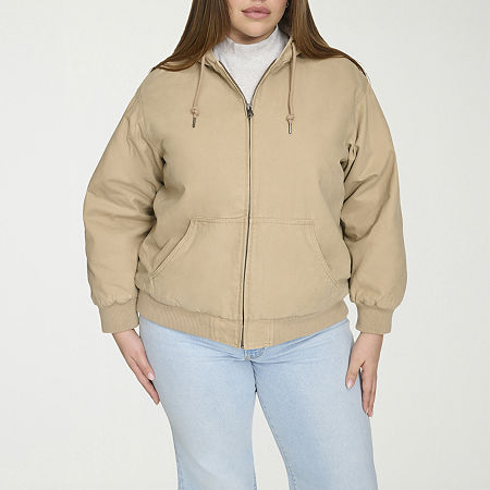 Click here for Levis Womens Denim Hooded Midweight Plus Bomber Ja... prices