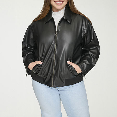 Click here for Levis Womens Faux Leather Midweight Plus Bomber Ja... prices
