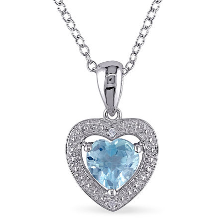 Click here for Womens Diamond Accent Genuine Blue Topaz Sterling... prices