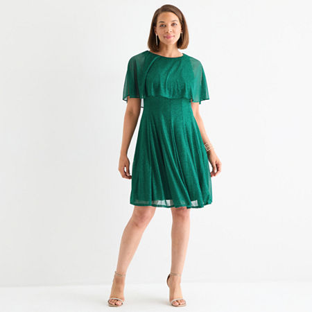 Click here for Danny & Nicole Womens Short Sleeve Fit + Flare Dre... prices