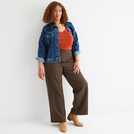 Click here for St. Johns Bay Womens Wide Leg Plus Pull-On Pant  0... prices