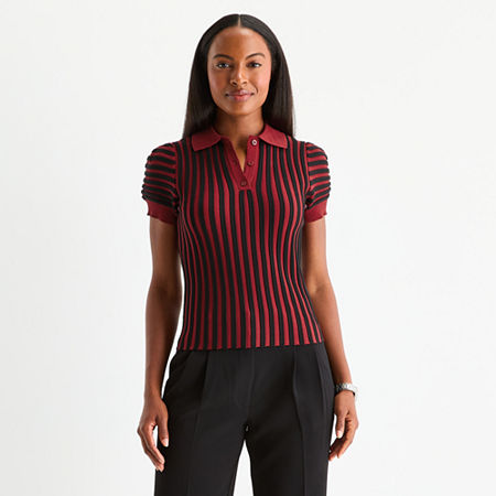 Click here for Worthington Womens Short Sleeve Striped Pullover S... prices