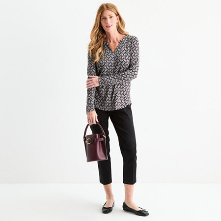 Click here for Liz Claiborne Womens Split Crew Neck Long Sleeve B... prices