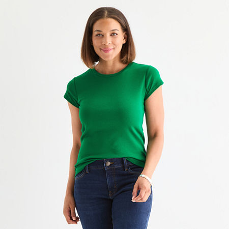 Click here for Liz Claiborne Womens Crew Neck Short Sleeve T-Shir... prices