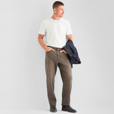 Click here for mutual weave Mens Loose Fit Jean  34 32  Brown prices