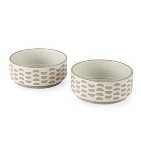 Click here for Paw & Tail Food And Water Bowl Set  One Size  Whit... prices
