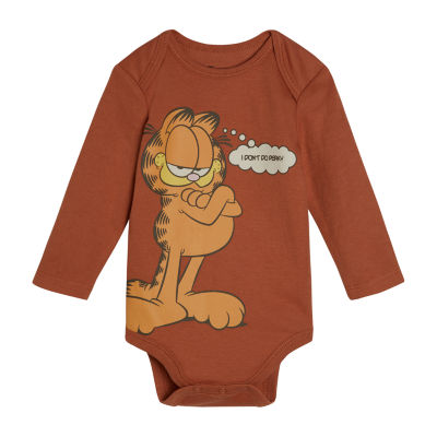 Paramount Baby Boys Long Sleeve Garfield Bodysuit, Color: Pumkin Spice ...