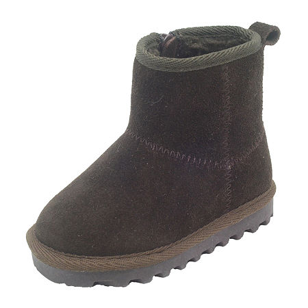 Click here for BEARPAW Toddler Jessica Suede Booties with Faux-Fu... prices