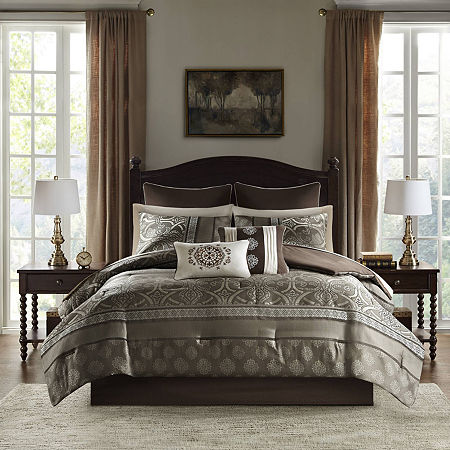 Madison Park Essentials Zara Jacquard 16 Pc. Comforter Sets