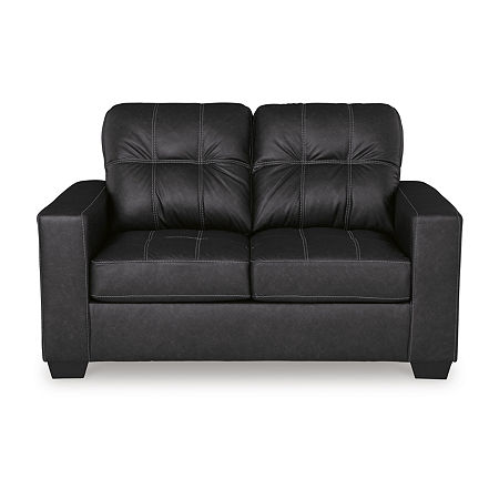 Signature Design by Ashley Barlin Mills Loveseat  One Size  Black