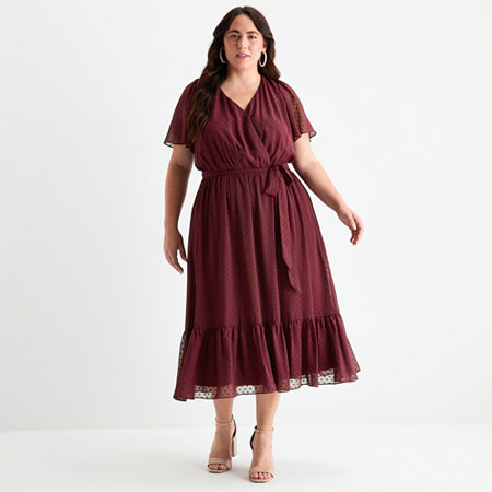 Click here for Premier Amour Womens Short Sleeve Midi Plus Fit +... prices