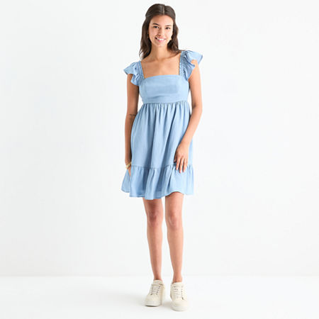 Click here for by&by Womens Short Sleeve Juniors Fit + Flare Dres... prices