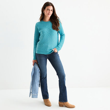 Click here for St. Johns Bay Tall Womens Crew Neck Long Sleeve Pu... prices