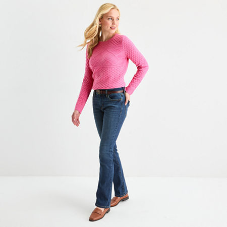 Click here for St. Johns Bay Womens Mock Neck Long Sleeve Cardiga... prices