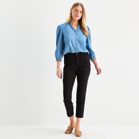 Click here for St. Johns Bay Womens Stretch Fabric Ankle High Ris... prices