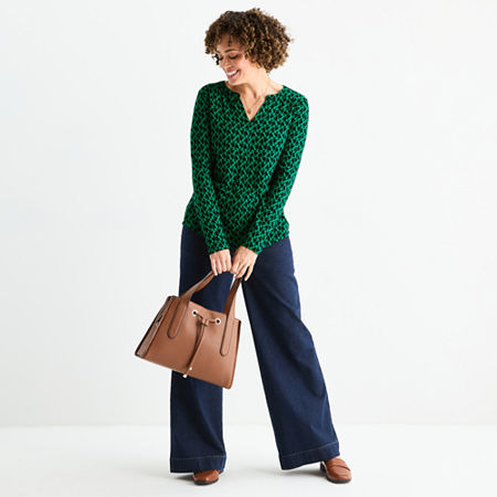 Click here for Liz Claiborne Womens Split Crew Neck Long Sleeve B... prices