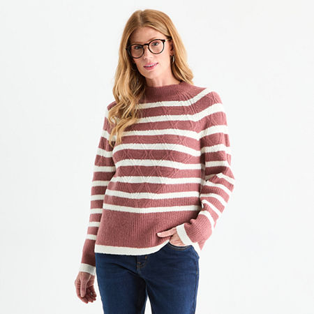 Click here for Liz Claiborne Womens Crew Neck Long Sleeve Striped... prices