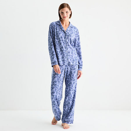 Click here for Ambrielle Womens V-Neck Long Sleeve 2-pc. Pajama S... prices