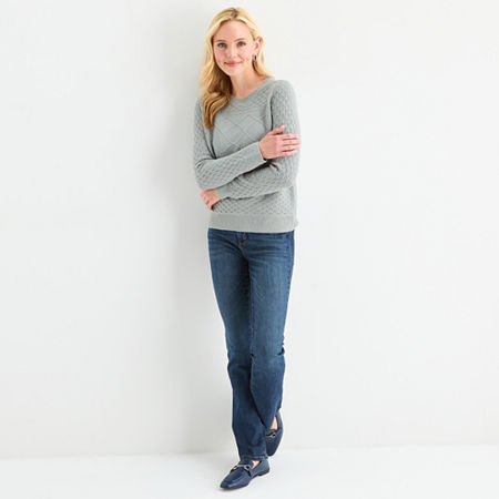Click here for St. Johns Bay Tall Womens Crew Neck Long Sleeve Pu... prices