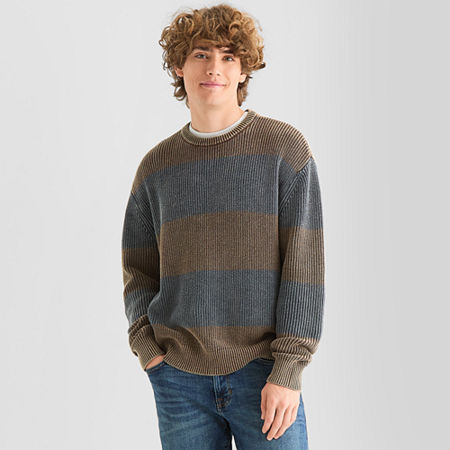 Click here for Arizona Mens Crew Sweater  Small  Brown prices