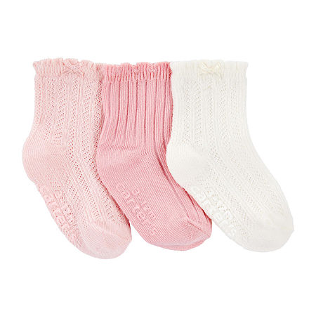 Click here for Carters Baby Girls 3-Pk. Pointelle Socks - Pink prices