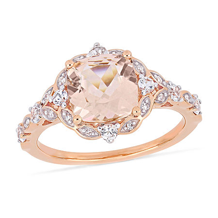 Click here for Womens Diamond Accent Genuine Pink Morganite 14K R... prices